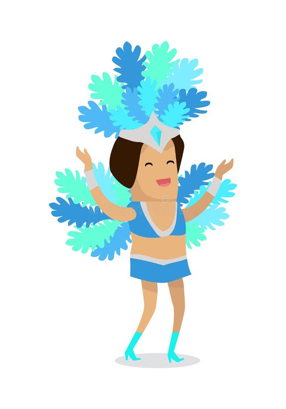 Donna in Costume Di Carnaval Illustrazione Vettoriale - Illustrazione ...