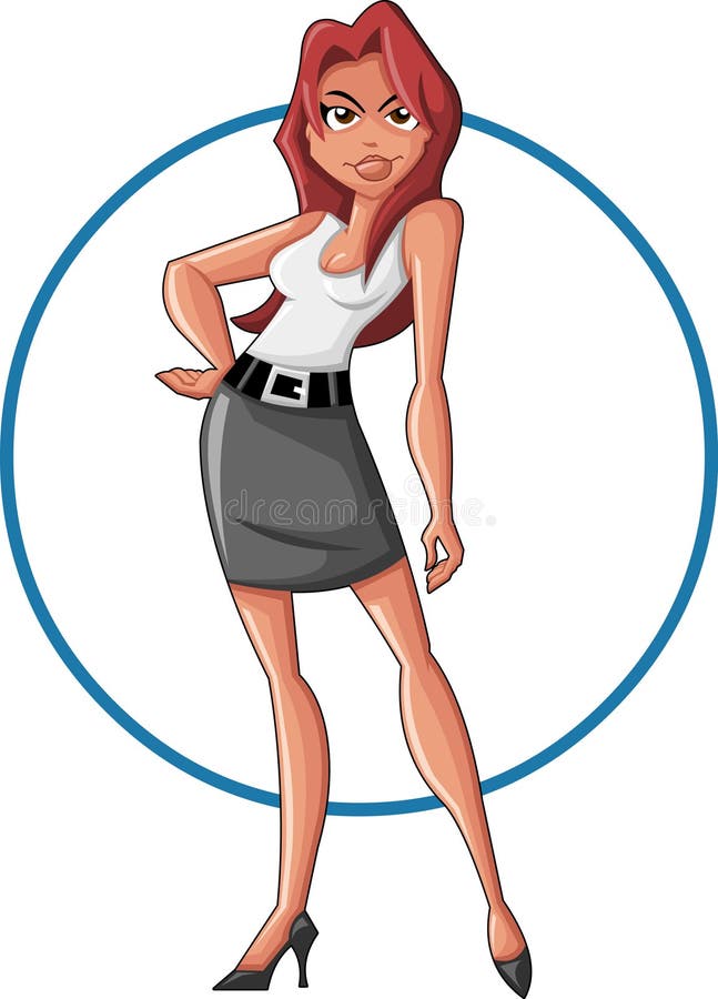Donna del fumetto illustrazione vettoriale. Illustrazione di basamento ...