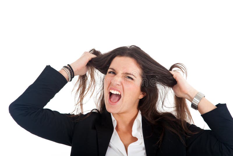 Donna di affari disperata immagine stock. Immagine di ritratto - 18356257