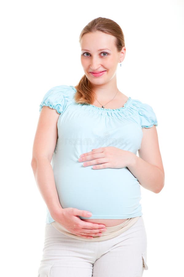 Donna incinta felice fotografia stock. Immagine di ginecologia - 9998846