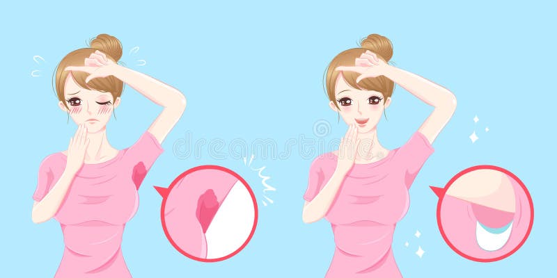 Donne Con Il Problema Dell'ascella Illustrazione di Stock ...