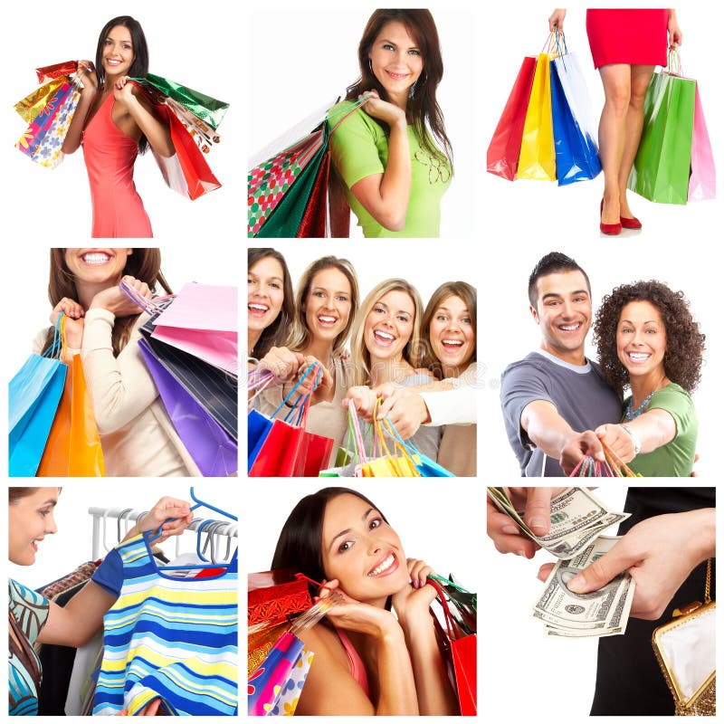 Donne di acquisto immagine stock. Immagine di abbastanza - 14312455