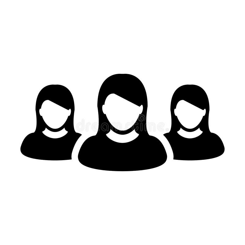 Donne Team Icon Vector User Group Dell'illustrazione Del Pittogramma ...