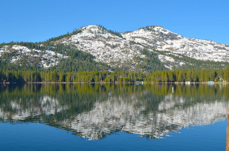 Donner Lake in the Sierra Nevada Range Stock Photo - Image of landscape ...