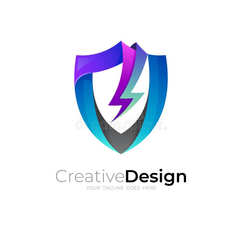 Donner-Logo Und Schild-Design Vektorbild Vektor Abbildung ...