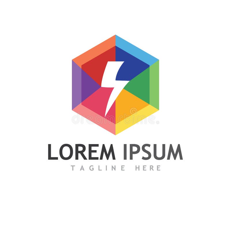 Donner-Logo Und Symbolbilder Vektor Abbildung - Illustration von hell ...