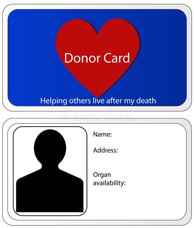 Donor Id card outline icon stock vector. Illustration of symbol - 125494369