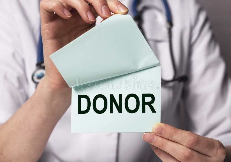 Donor Word. Blood and Organ Donation Concept Stock Image - Image of ...