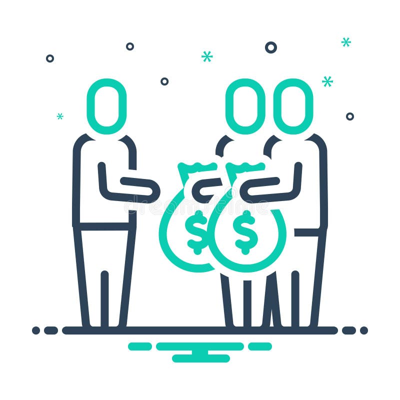 Mix Icon for Donors, Giver and Contributor Stock Illustration ...