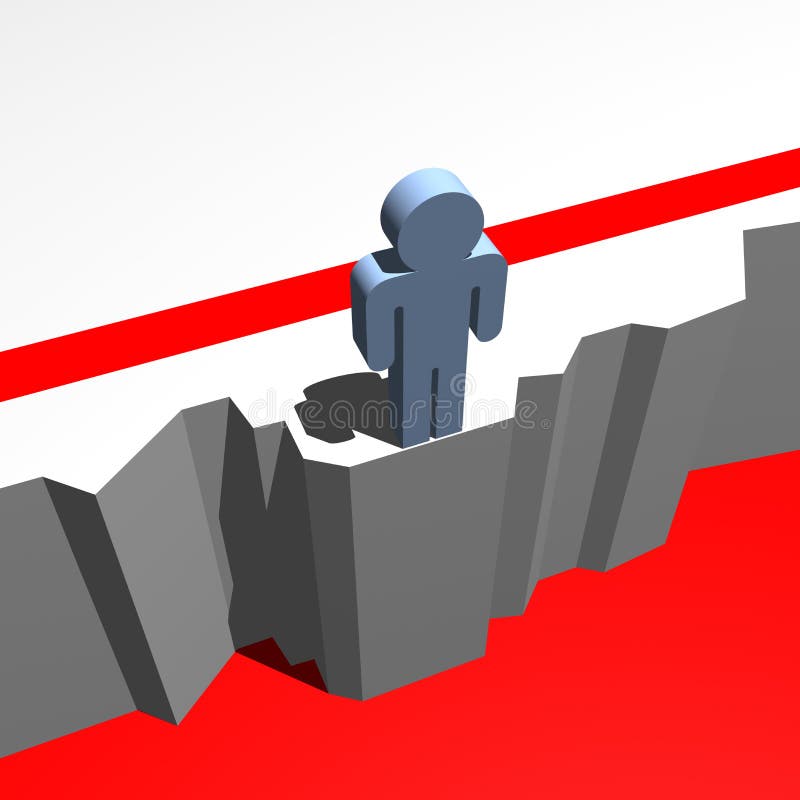 Dont cross the red line stock illustration. Illustration of metaphor ...