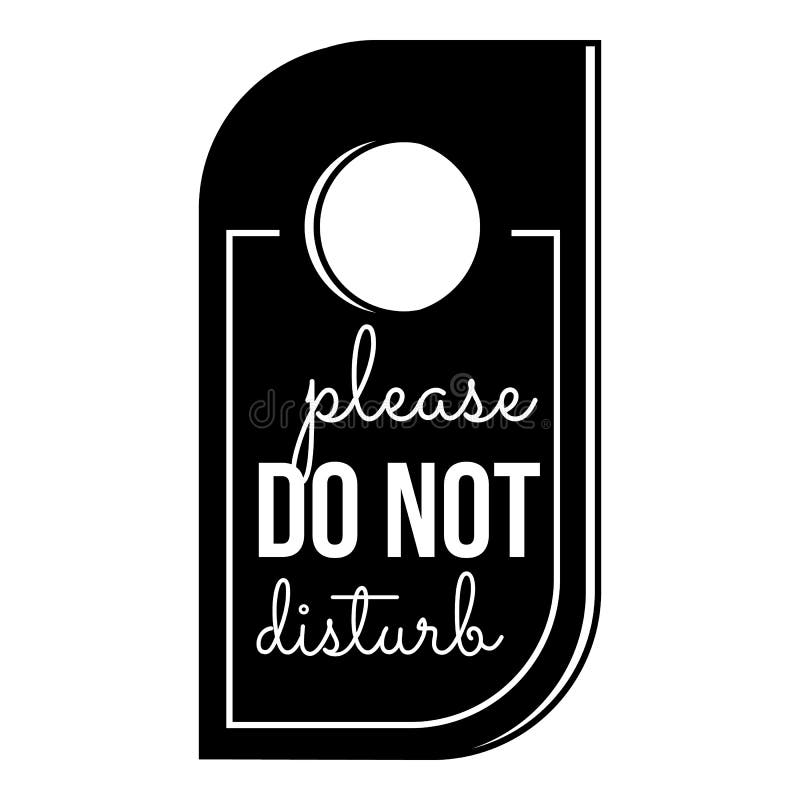 Dont Disturb Tag Icon Simple Style Stock Illustration Illustration