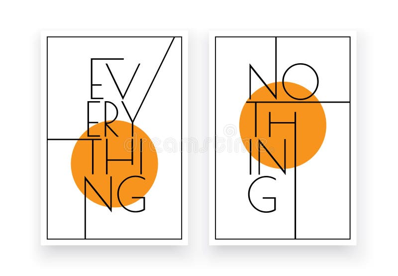 Everything and Nothing, Vector Stock Vector - Illustration of isolated ...