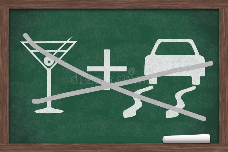 Dont Drink and Drive Message on a Chalkboard Stock Photo - Image of ...