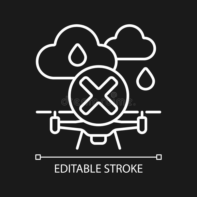 Dont Fly when Heavy Rain RGB Color Manual Label Icon Stock Vector ...