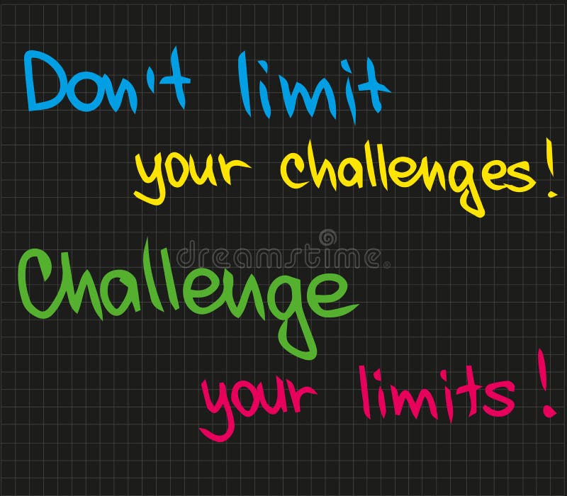 Dont limit your challenge stock vector. Illustration of monday - 80810837
