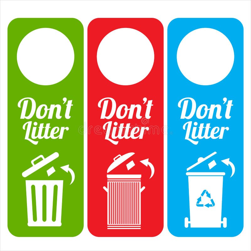 Dont litter stock vector. Illustration of infographic - 89876645