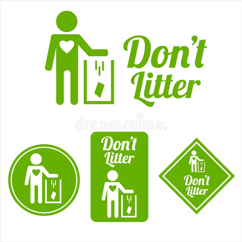 Dont Litter Stock Illustrations – 449 Dont Litter Stock Illustrations ...