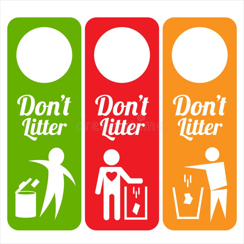 Dont litter tag stock vector. Illustration of green, dust - 89870968