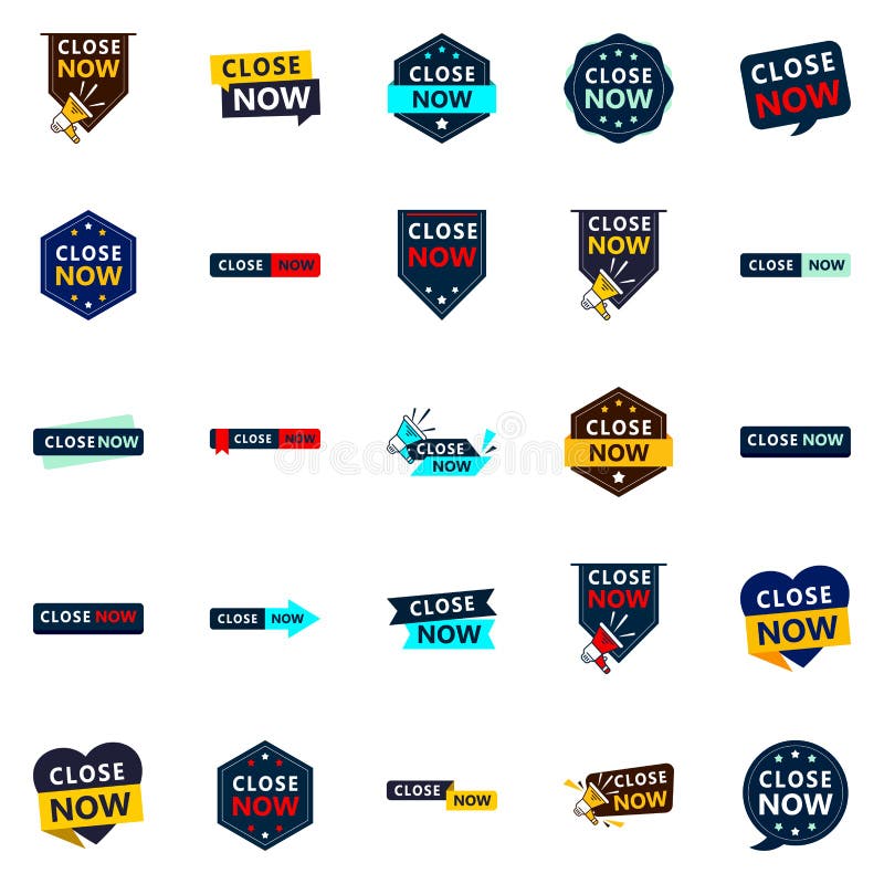 Dont Miss Your Chance To Close Text Banners Pack of 25 Stock Vector ...
