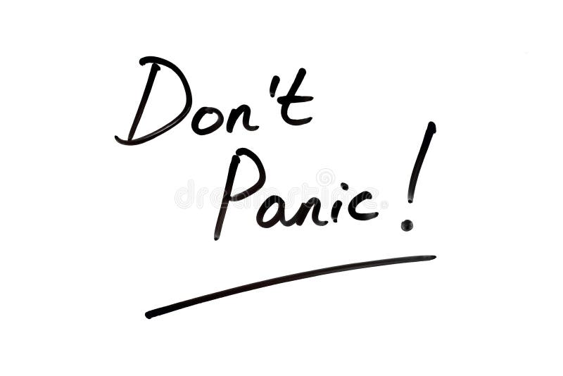 Dont Panic Stock Illustrations – 848 Dont Panic Stock Illustrations ...