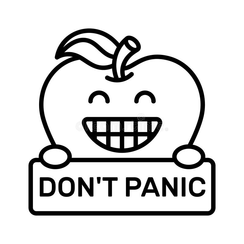 Dont Panic Emoji Vector Design, Customizable Flat Style Vector Stock ...