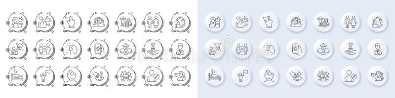 Dont Touch, Save Planet and Cyber Attack Line Icons. for Web App ...