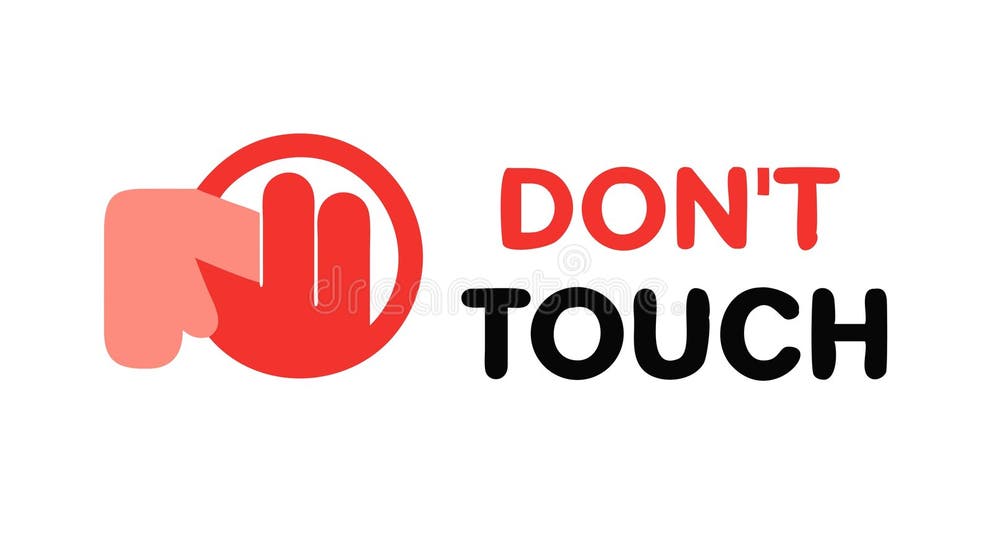 Dont Touch Warning Icon Flat Vector, Prohibition Safety Symbol, Vector ...