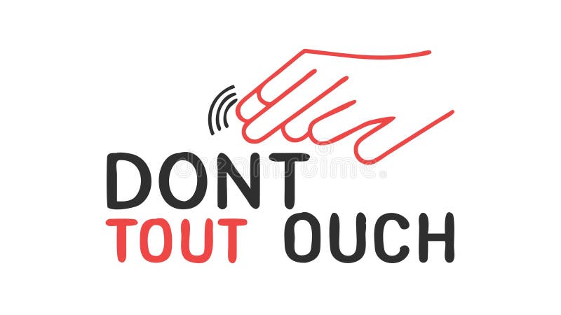 Dont Touch Warning Scribble Icon, Prohibition Safety Symbol Art, Vector ...