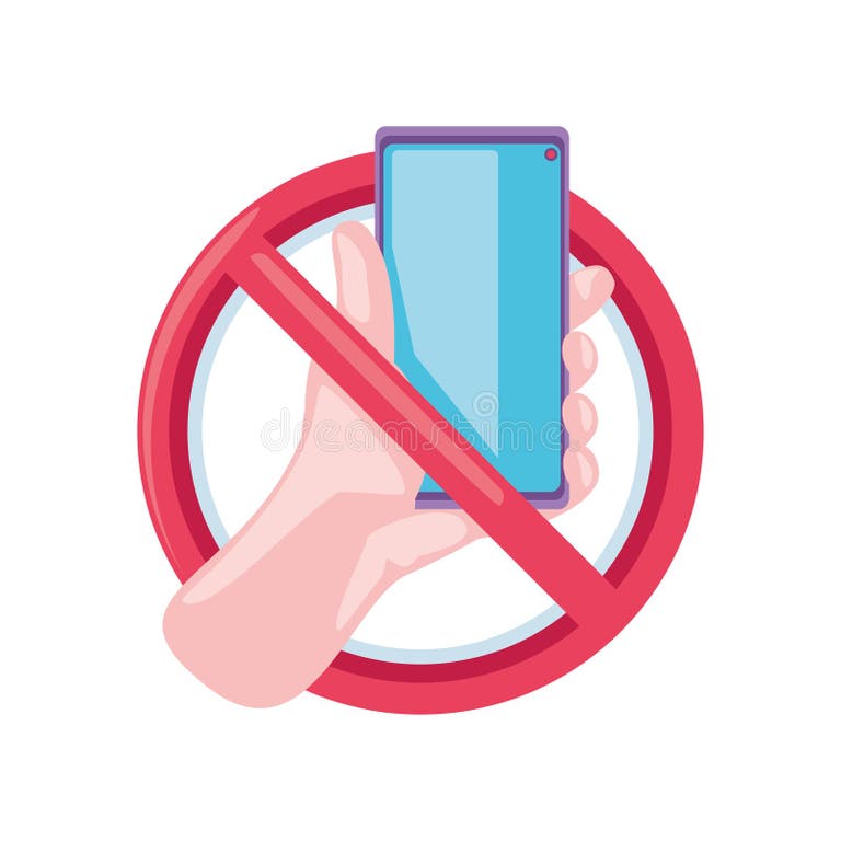 Dont use mobile phone stock vector. Illustration of symbol - 338928136