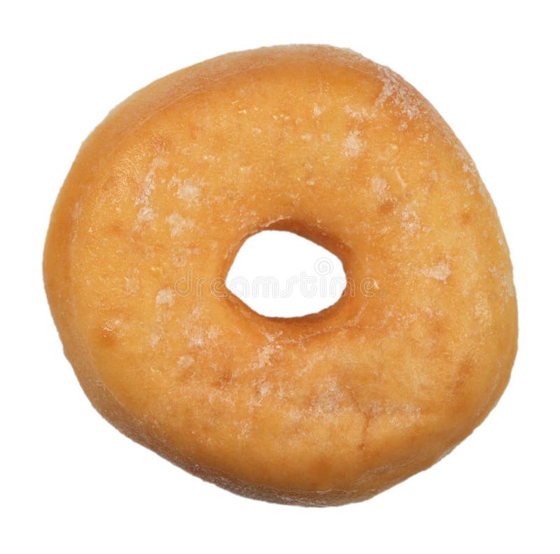 Donut with Red Glossy Glaze Isolated on White Background. One Round Red ...