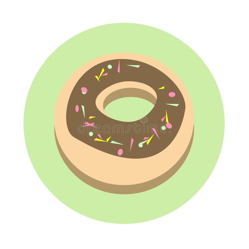 Donut Cake Dessert Sweet Food Icon Stock Vector - Illustration of candy ...