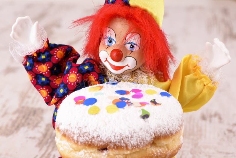 Donut at Carnival with Clown Stock Image - Image of hanukkah, circus ...