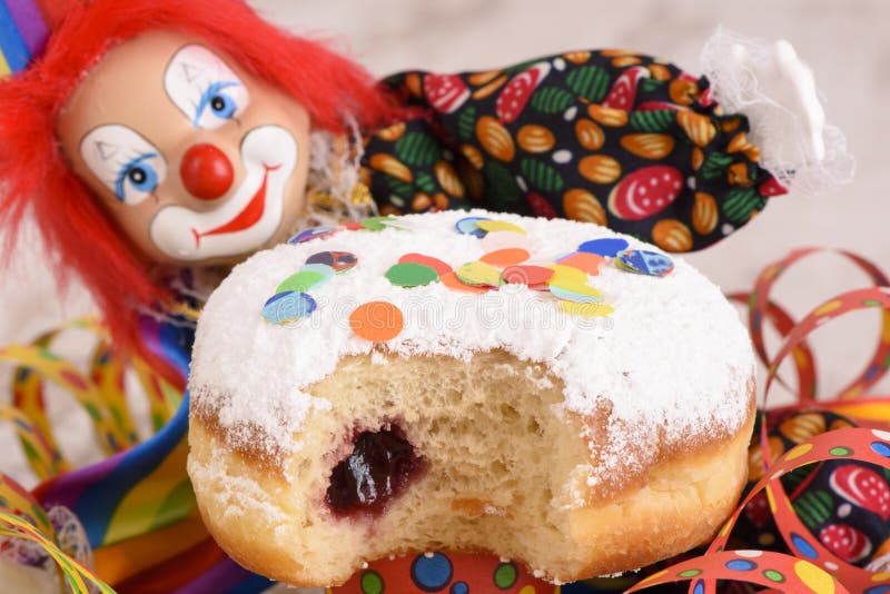 Donut at Carnival with Clown Stock Image - Image of hanukkah, circus ...