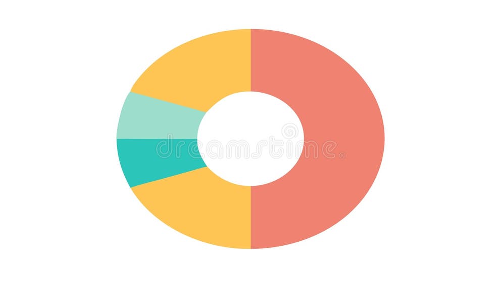 Donut Chart Icon for Data and Proportions Visualization, Vector Design Generative AI Stock ...