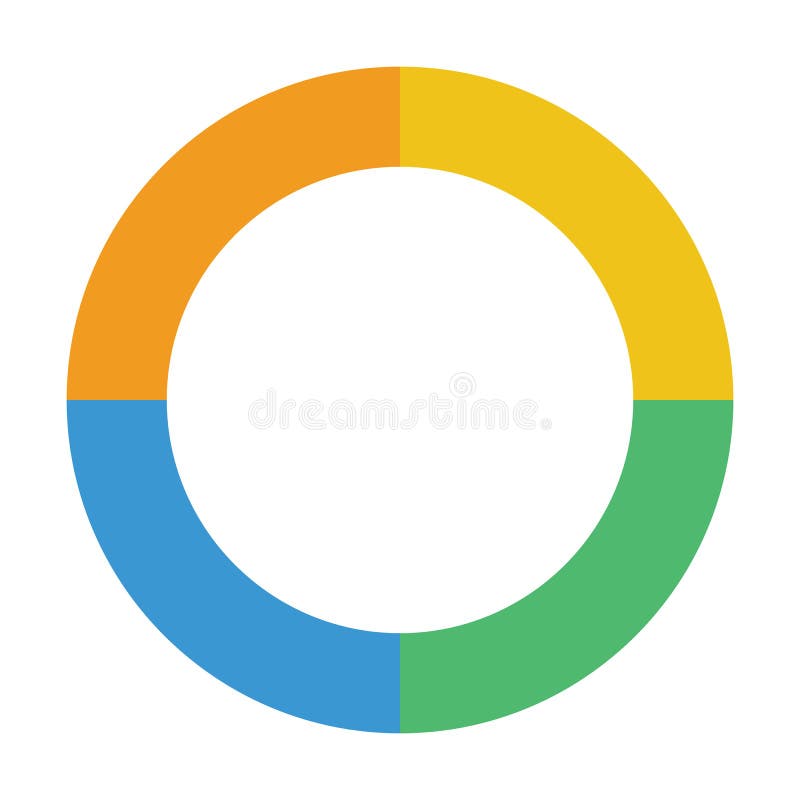 Donut Chart Icon Flat Color Vector Illustration Stock Vector ...