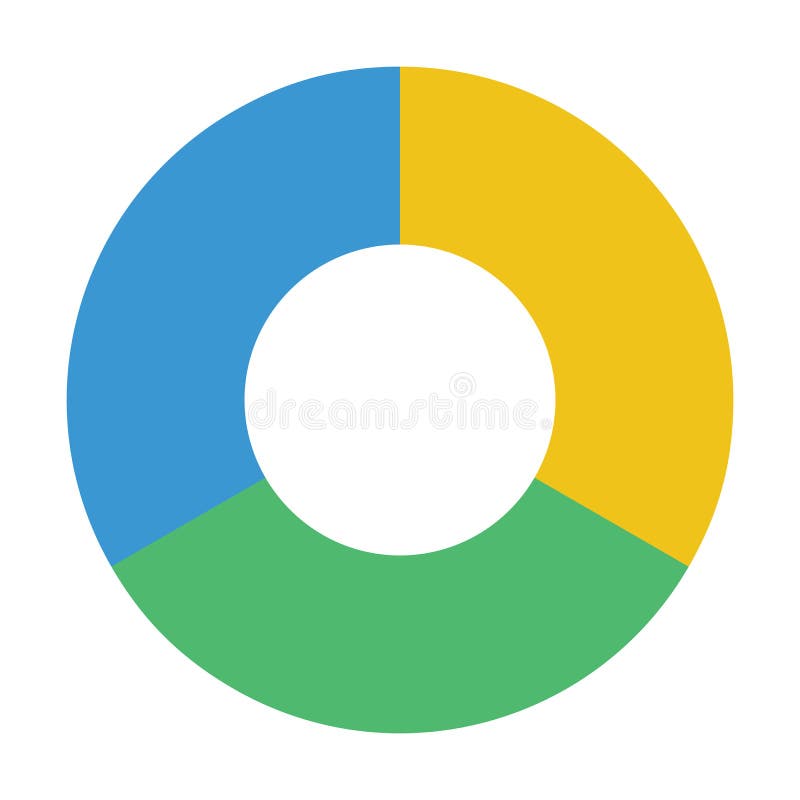 Donut Chart Icon Flat Color Vector Illustration Stock Vector ...