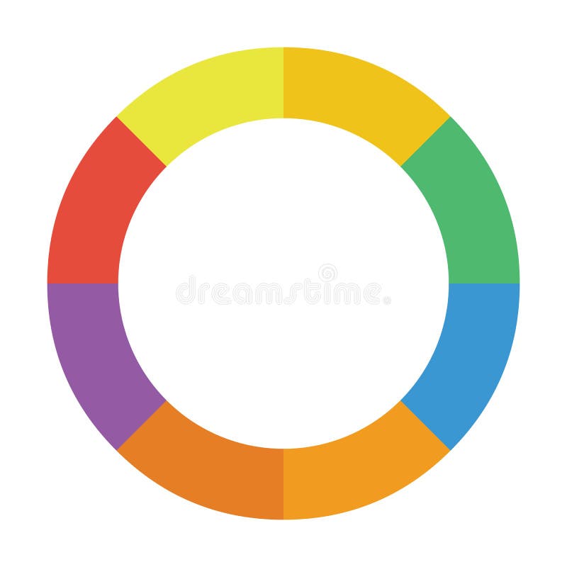 Donut Chart Icon Flat Color Vector Illustration Stock Vector ...