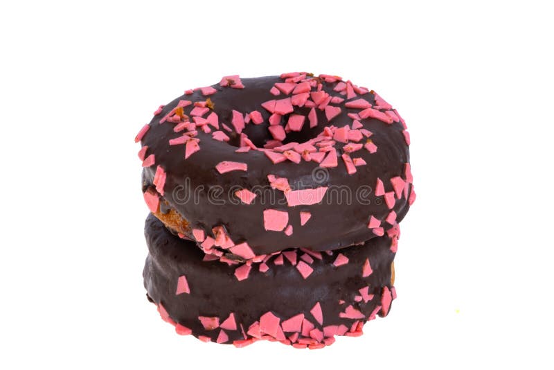 Donut with Cherry Filling Isolated Stock Image - Image of tasty, cherry ...