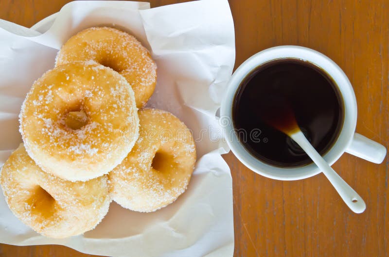 Donut and coffee stock image. Image of coffee, round - 43143549