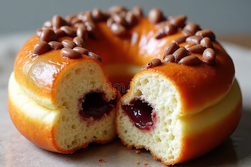 Donut Cream Puff Display stock illustration. Illustration of delectable ...