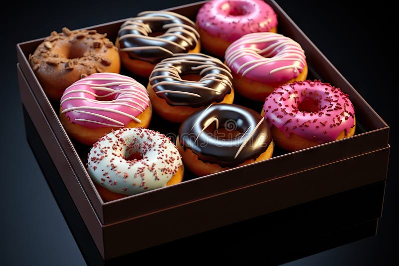 Donut Delights Hyper-Realistic, Exaggerated, Glossy Temptations in a ...