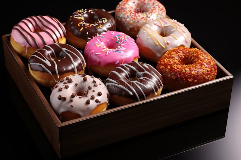 Donut Delights Hyper-Realistic, Exaggerated, Glossy Temptations in a ...