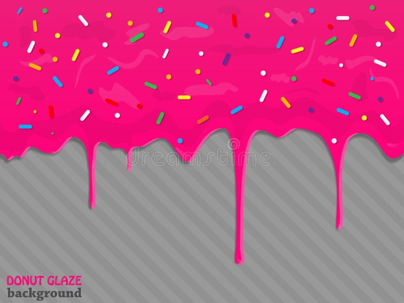 Donut with Dripping Pink Glaze. Stock Vector - Illustration of ... Donut with Dripping Pink Glaze. Stock Vector - Illustration of ...