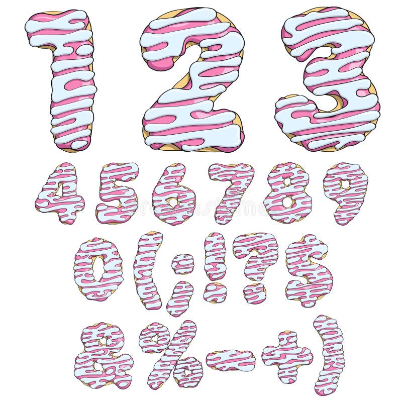 Donut Font, Tasty Alphabets. Isolated Objects. EPS10 Stock Vector ...