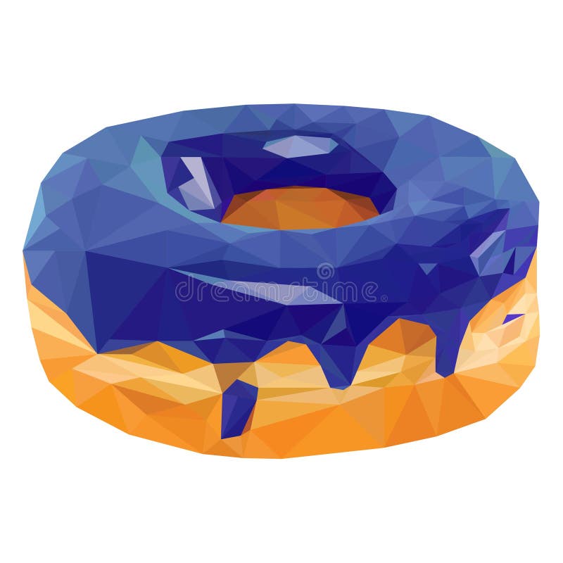 Donut in Geometric Pattern Style. Geometric Rumpled Triangular Stock ...