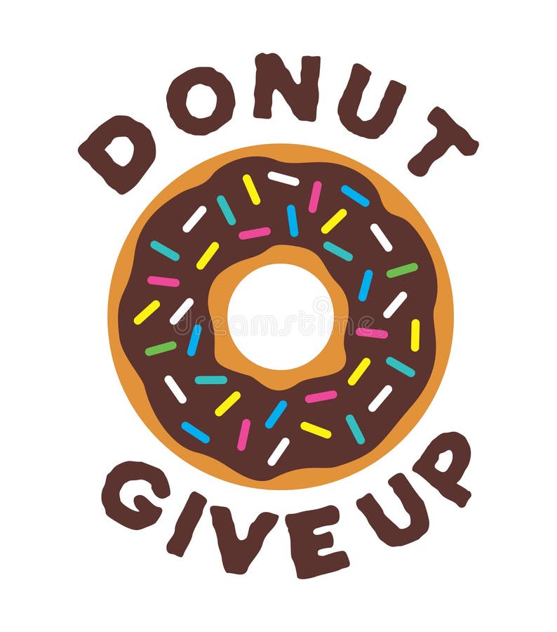 Donut give up stock vector. Illustration of graphic - 237441928