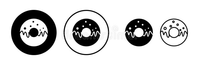Donut Icon . Doughnut Icon. Donut Logo Stock Vector - Illustration of ...