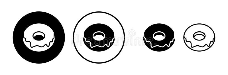 Donut Icon . Doughnut Icon. Donut Logo Stock Vector - Illustration of ...
