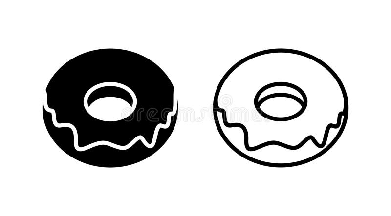 Donut Icon . Doughnut Icon. Donut Logo Stock Vector - Illustration of ...
