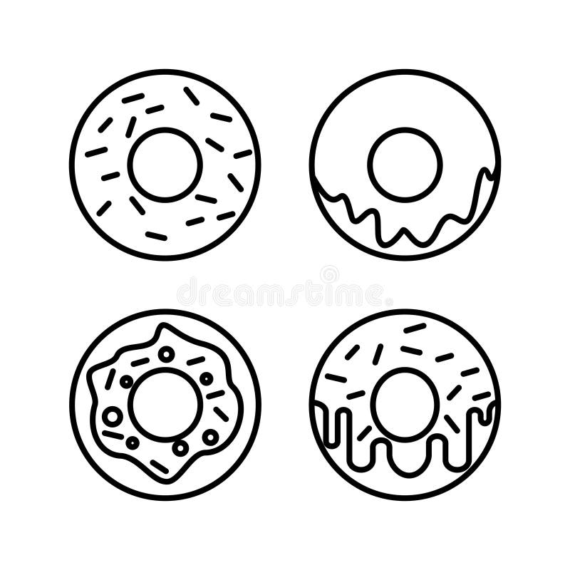 Donut Icon . Doughnut Icon. Donut Logo Stock Vector - Illustration of ...